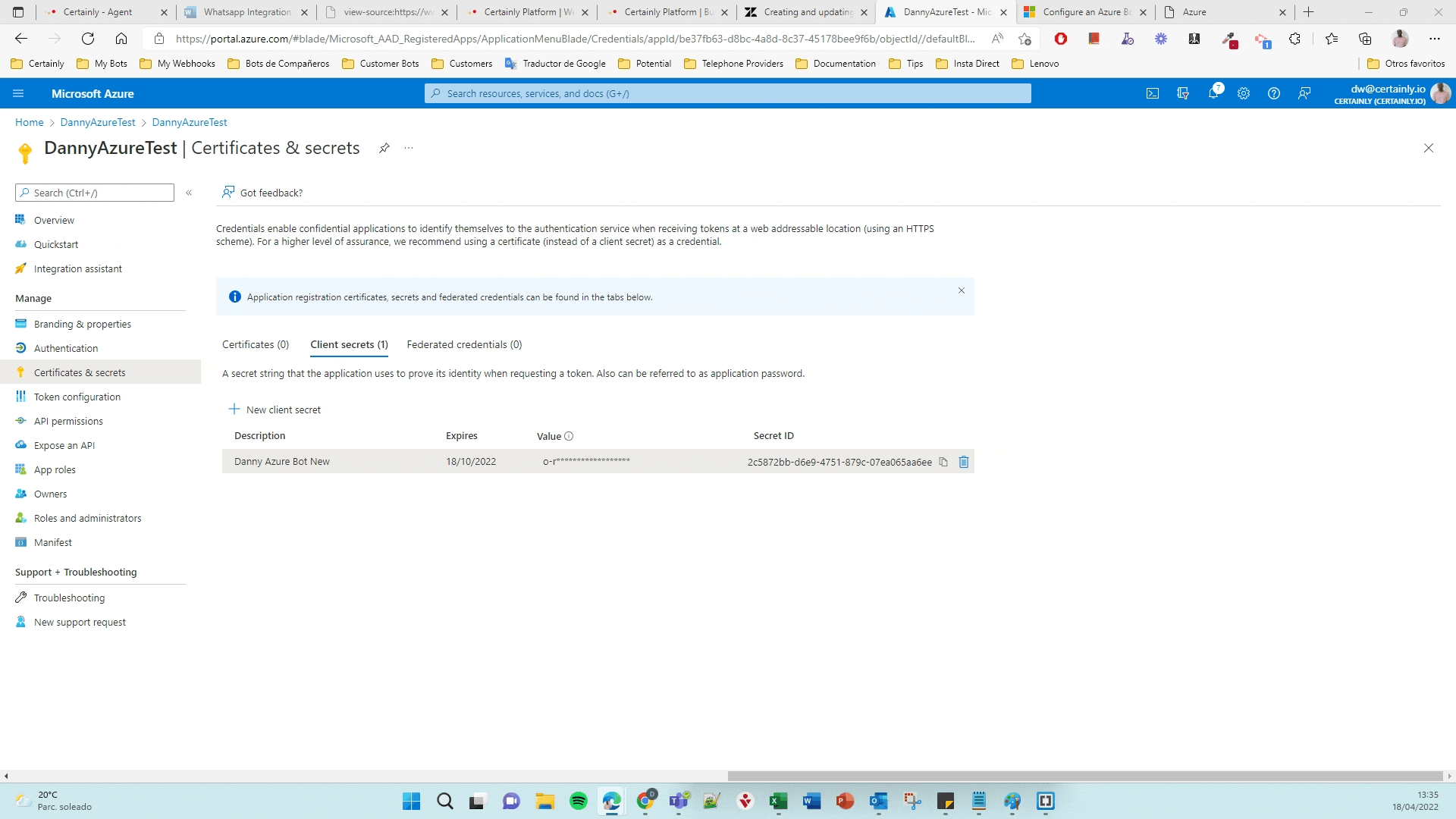 Register A Bot On Your Microsoft Azure Account